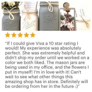 Rustic Mason Jar Desk Set for Women, Office Desk Set for Girls, Shabby Chic Office Decor, Rustic ...