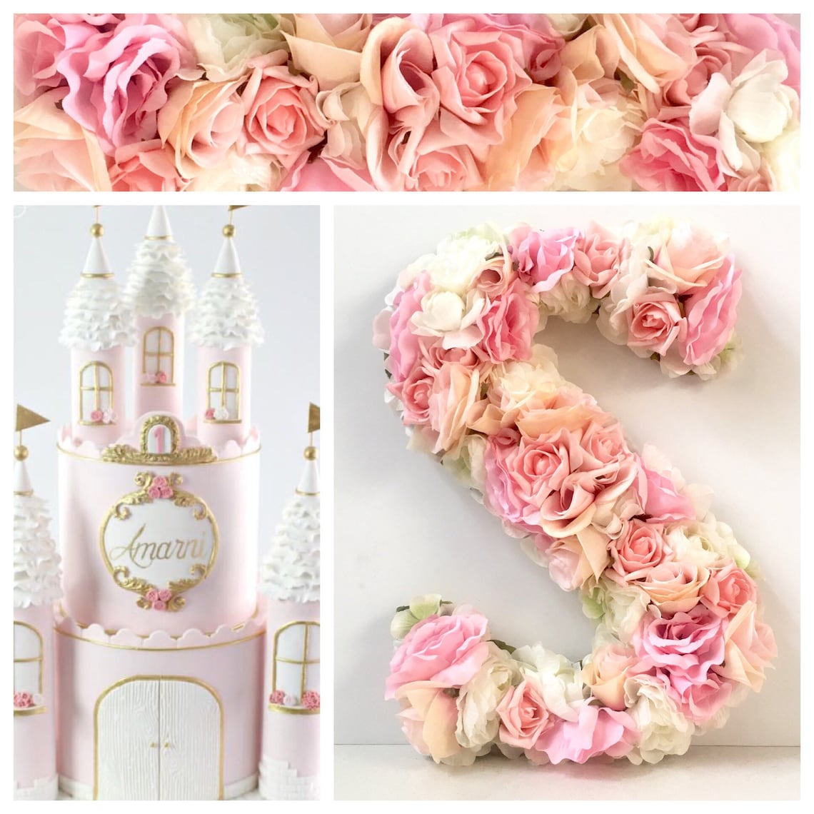 Flower Letter Decor Floral Letter Decor Flower Letter Wall | Etsy