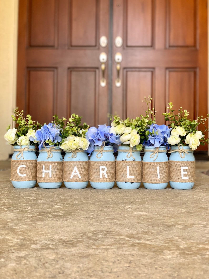 First Communion Mason Jar Centerpieces First Communion - Etsy