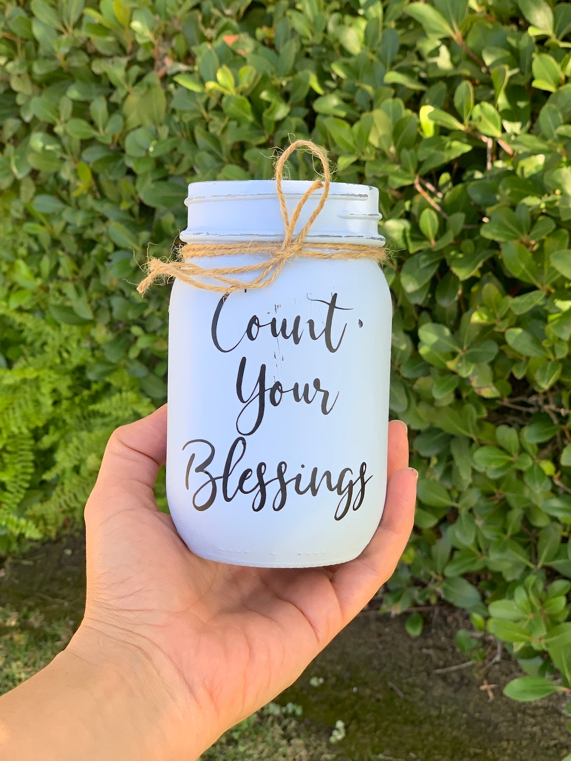 Count Your Blessings Mason Jar Decor for Home Religious | Etsy