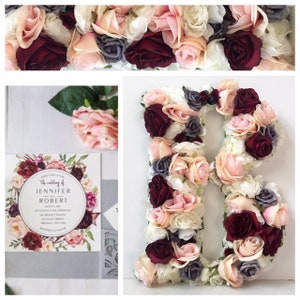 Flower Letter, Flower Letters for Wedding Decor, Rustic Wedding ...
