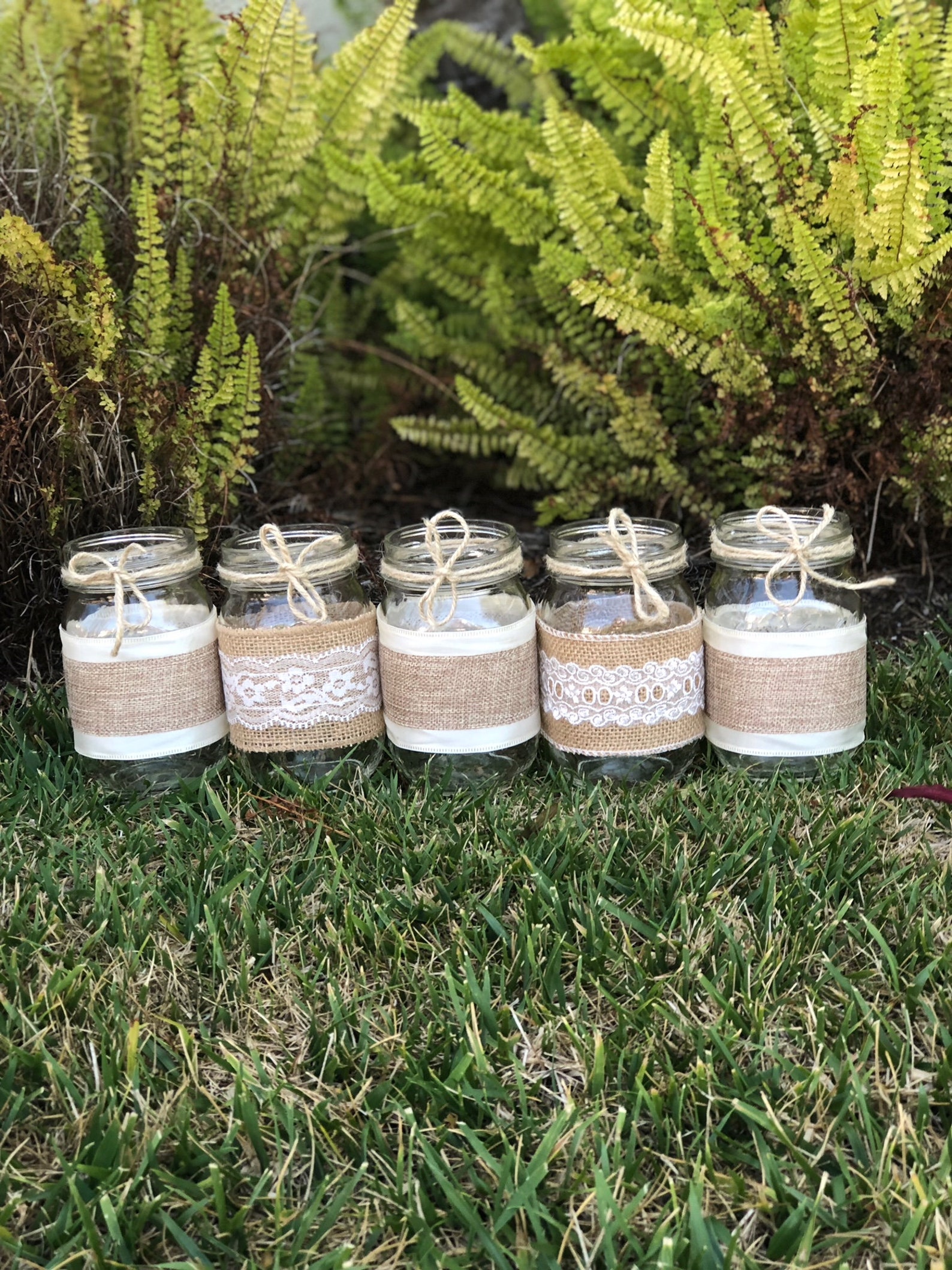 Mason Jars Burlap Lace Burlap Mason Jars Burlap Mason Jar - Etsy