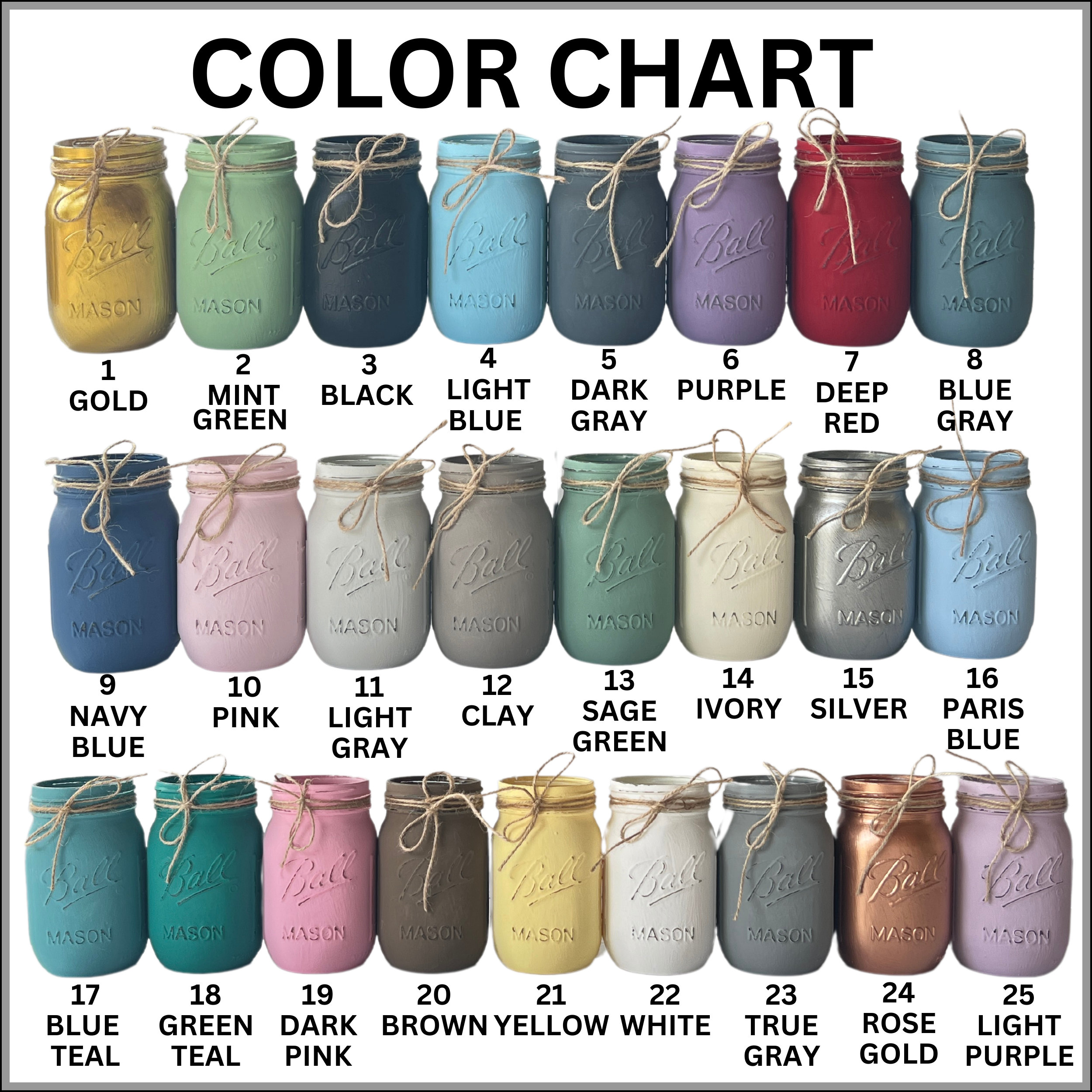 Painted Mason Jars Bulk Mason Jars Distressed Mason Jars, Rustic Mason ...