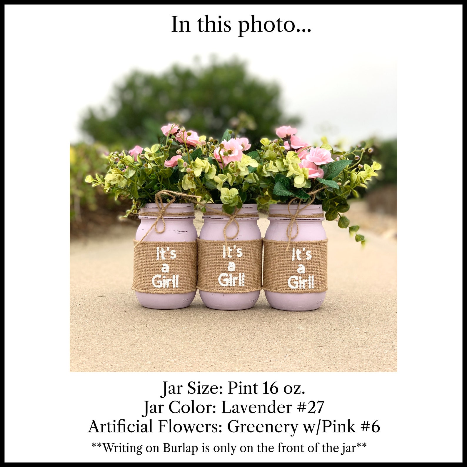It's a Girl Baby Shower Mason Jar Centerpieces Girl Baby - Etsy