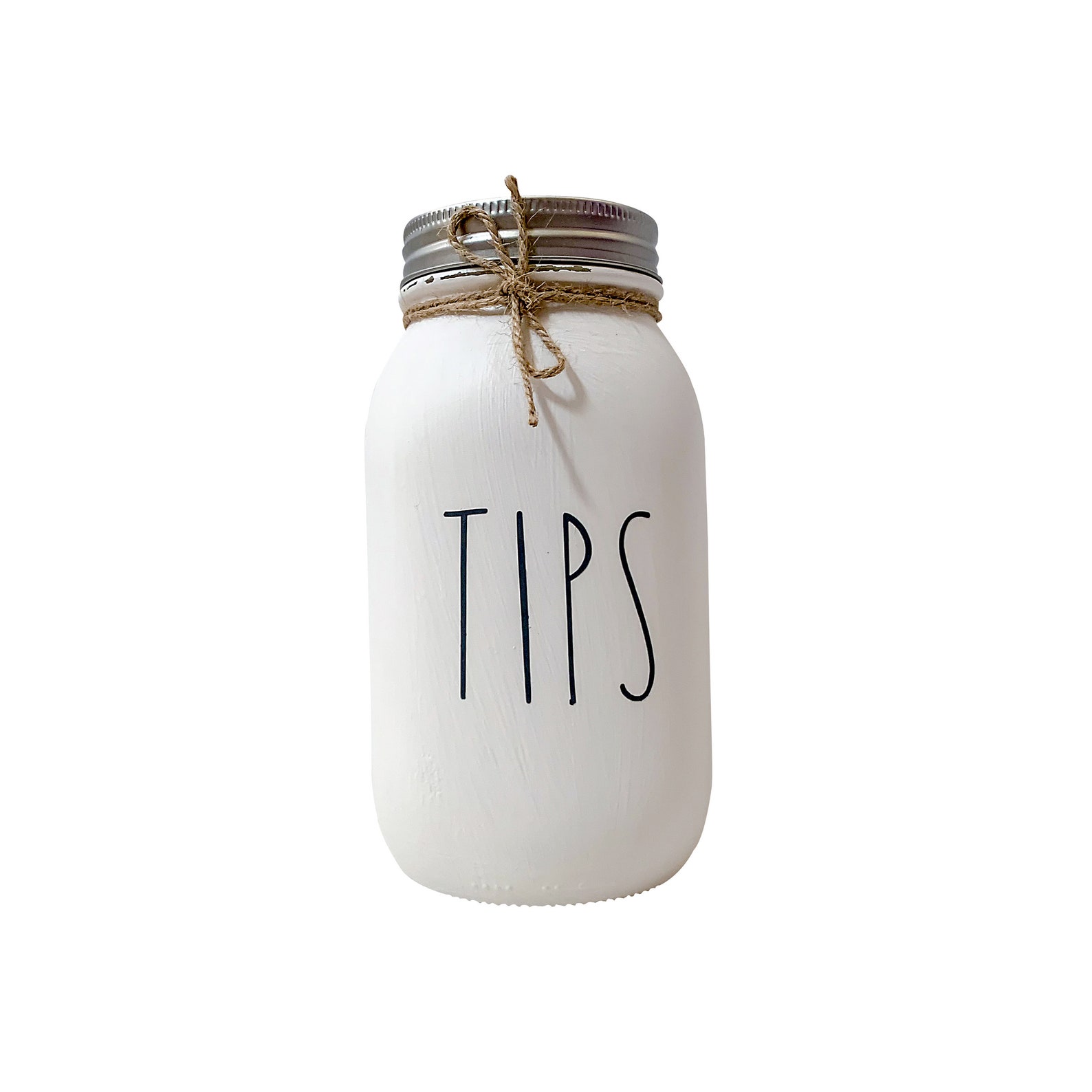 Mason Jar Tip Jar for Money Restaurant, TIPS Jars, Regular Mouth Mason ...