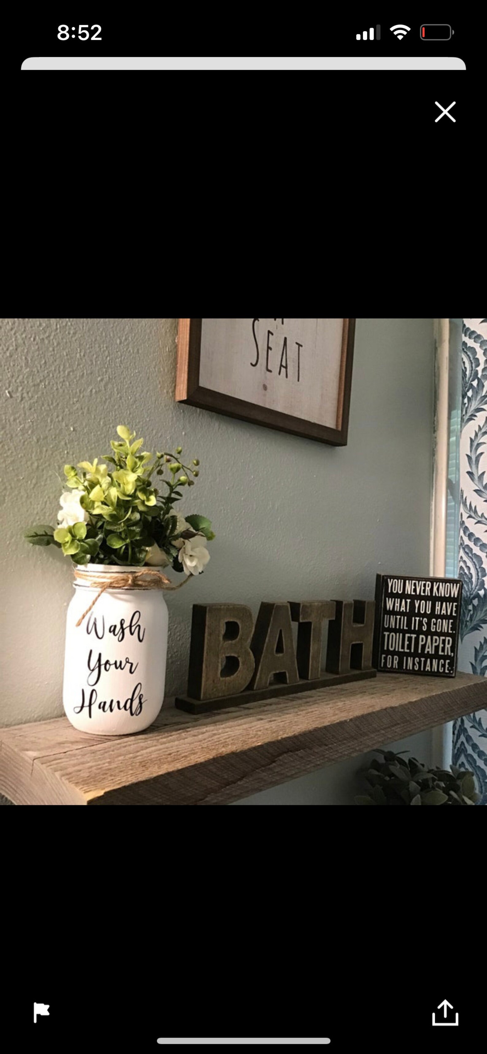Wash Your Hands Mason Jar Decor for Bathroom Farmhouse Mason - Etsy