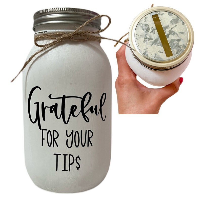 Mason Jar Tip Jar for Money Restaurant TIPS Jars Regular - Etsy