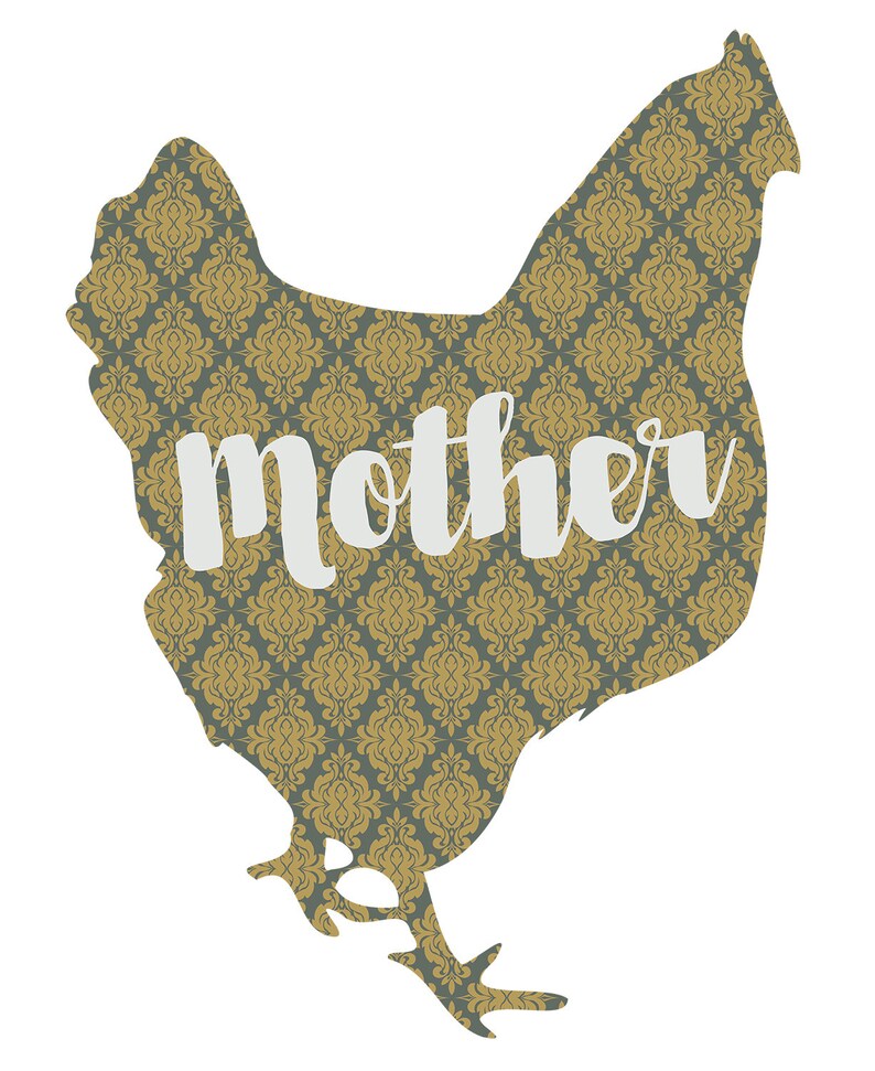 Damask Mother Hen Women's Shirt Mother Hen Hen Mother - Etsy