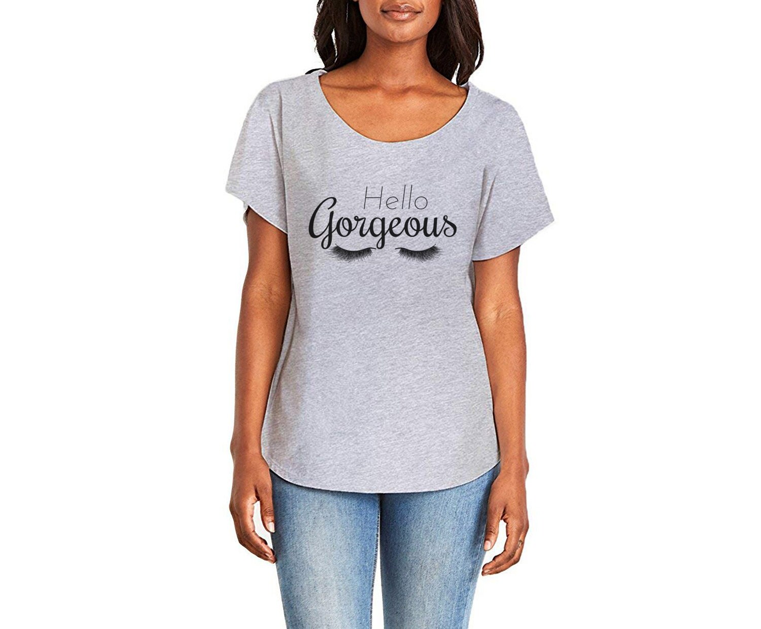 Hello Gorgeous Shirt - Gift for Her, Pajama Shirt, Plus Size, Morning ...