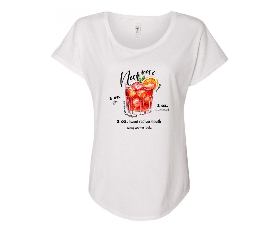 Negroni Recipe Ladies Tee, Booze Shirt, Brunch, Cocktail, Gift for Her ...