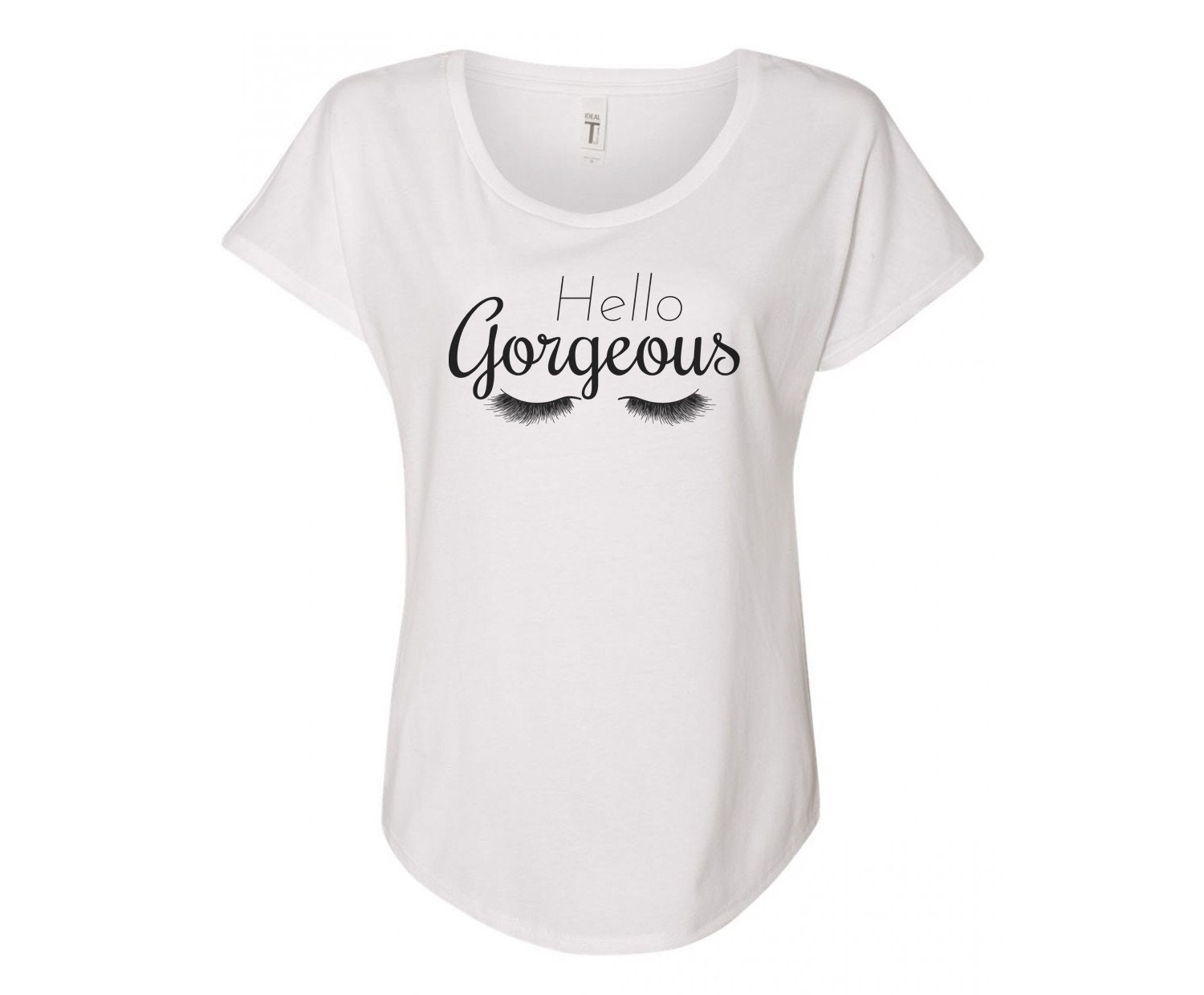 Hello Gorgeous Shirt - Gift for Her, Pajama Shirt, Plus Size, Morning ...