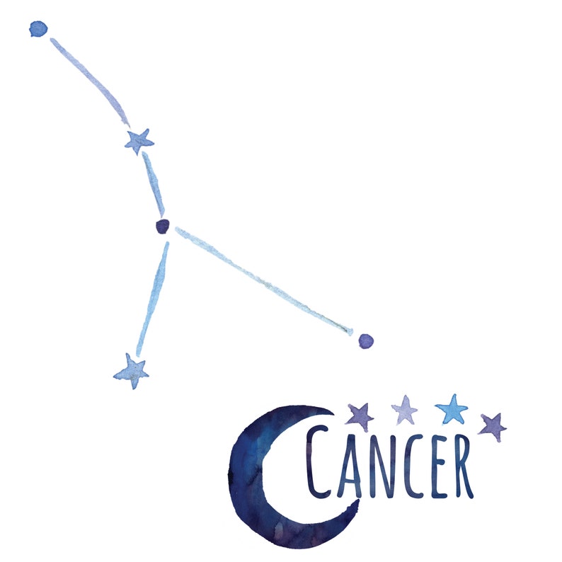 Cancer Constellation Shirt Cancer Star Sign Zodiac White | Etsy