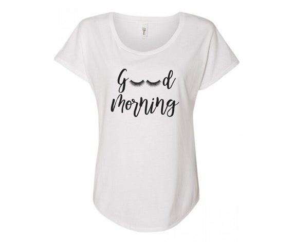 Good Morning Shirt Gift for Her Pajama Shirt Plus Size | Etsy