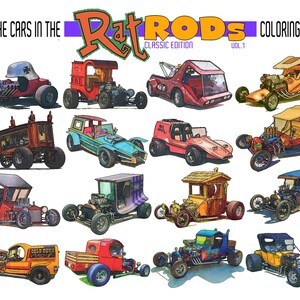 LIL RED WRECKER Rat Rod Adult Coloring Page, Printable Coloring Pages ...