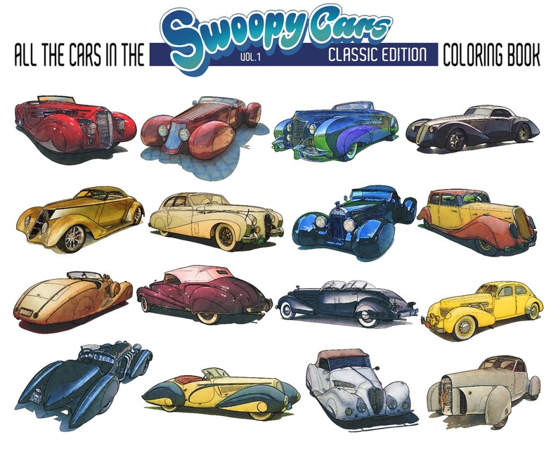 1930 MERCEDES BENZ SSK Swoopy Car Adult Coloring Page, Printable ...