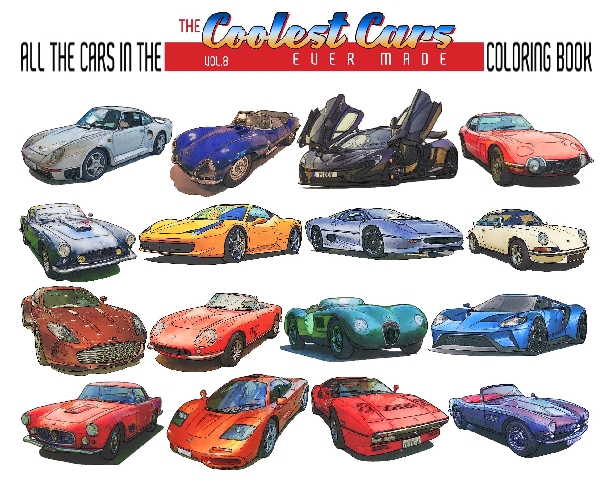 FERRARI 458 ITALIA Coolest Car Adult Coloring Page, Printable Coloring ...