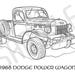 1968 DODGE POWER WAGON Pickup Truck Adult Coloring Page, Printable ...