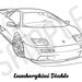 LAMBORGHINI DIABLO Coolest Car Adult Coloring Page, Printable Coloring ...