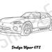 DODGE VIPER GTS Coolest Car Adult Coloring Page, Printable Coloring ...