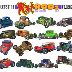 BAD MEDICINE Rat Rod Adult Coloring Page, Printable Coloring Pages ...