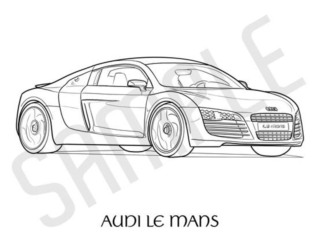 AUDI LE MANS Concept Cars Adult Coloring Page, Printable Coloring Pages ...