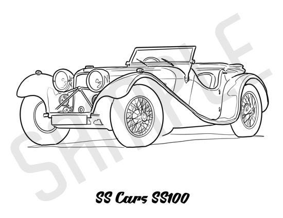 SS CARS SS100 Adult Coloring Page, Printable Coloring Pages, Coloring ...
