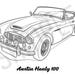 AUSTIN HEALY 100 Coolest Car Adult Coloring Page, Printable Coloring ...