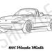 1995 MAZDA MIATA Coolest Car Adult Coloring Page, Printable Coloring ...