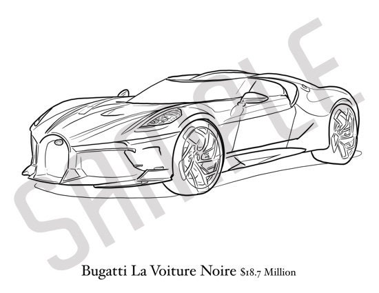 Bugatti La Voiture Noire Coloring Pages