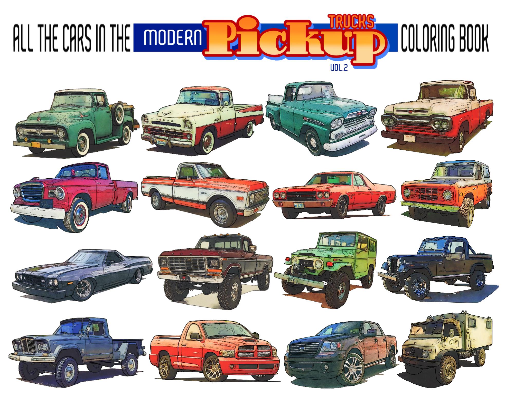 1987 JEEP GLADIATOR Pickup Truck Adult Coloring Page, Printable ...