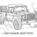 1967 KAISER JEEP M715 Pickup Truck Adult Coloring Page, Printable ...