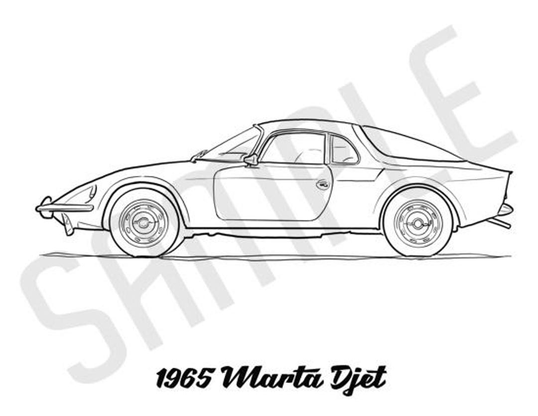 1965 MARTA DJET Adult Coloring Page, Printable Coloring Pages, Coloring ...