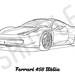 FERRARI 458 ITALIA Coolest Car Adult Coloring Page, Printable Coloring ...