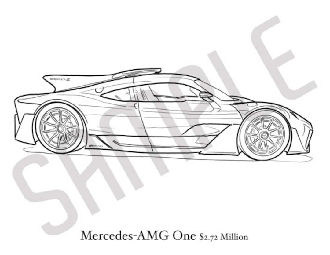 MERCEDES-AMG ONE Adult Coloring Book, Printable Coloring Pages ...
