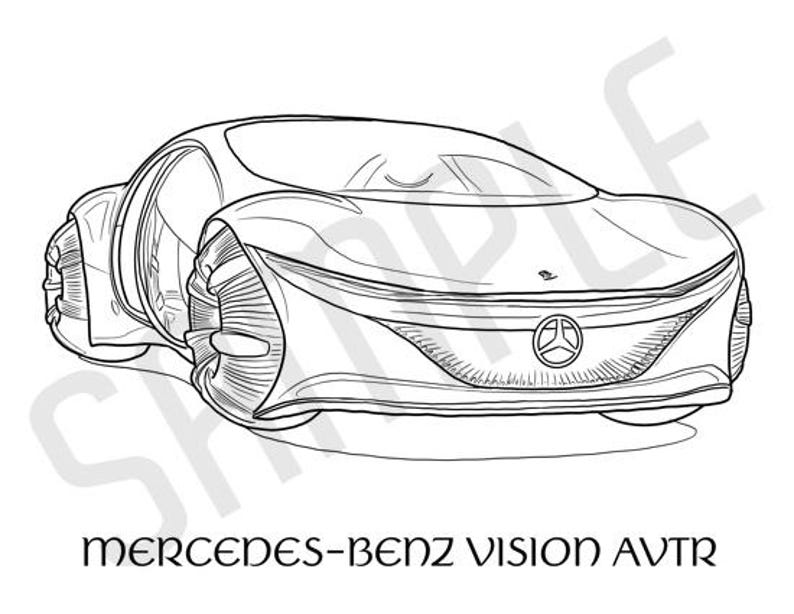 MERCEDES-BENZ Vision AVTR Concept Cars Adult Coloring Page, Printable ...
