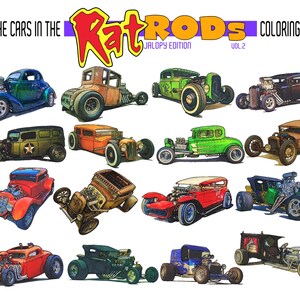 DRACULA’S HEARSE Rat Rod Adult Coloring Page, Printable Coloring Pages ...