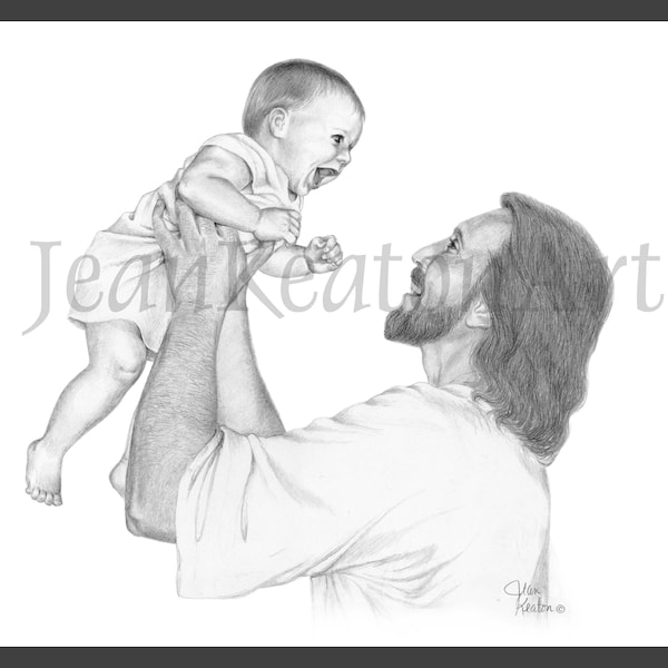 Picture of Jesus Laughing - Etsy