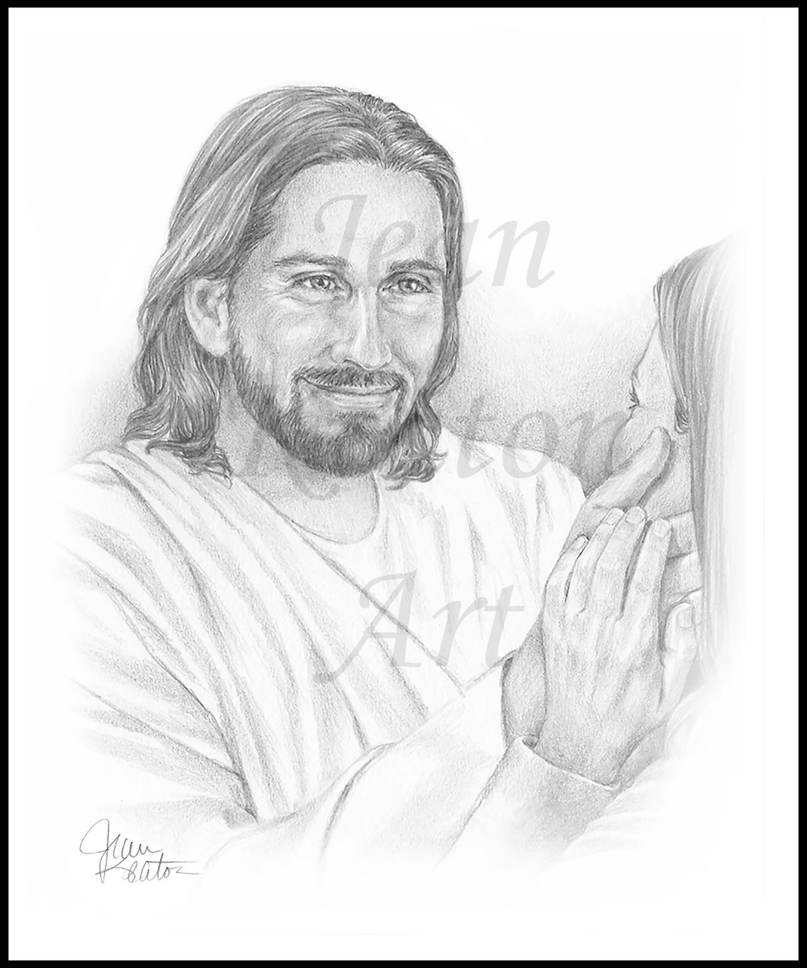 Look Unto Me // Jesus // Christian Art // Religious Art // Pencil ...