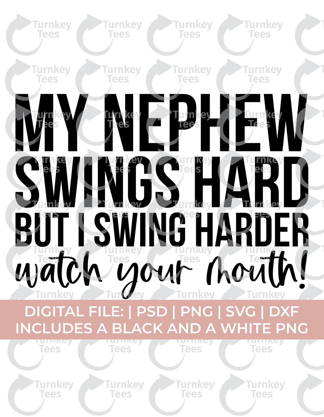 My Nephew Swings Hard but I Swing Harder Svg, Baseball Aunt Svg Png ...