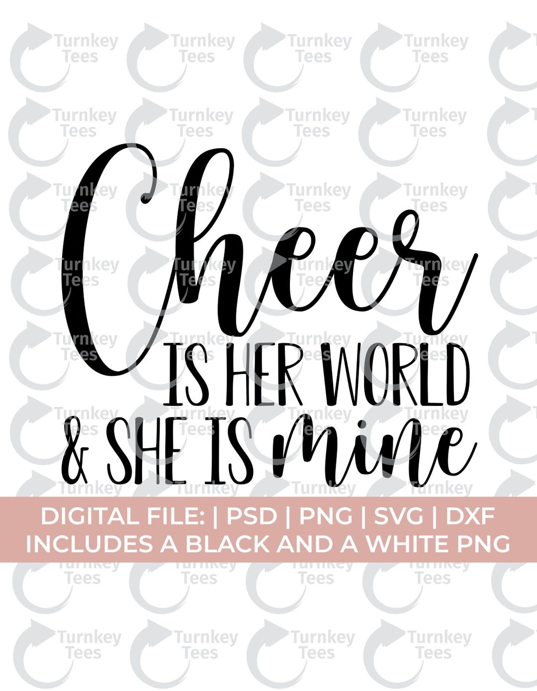 Cheer Mom Svg Png, Cheer is Her World and She is Mine Svg Png, Cheer ...