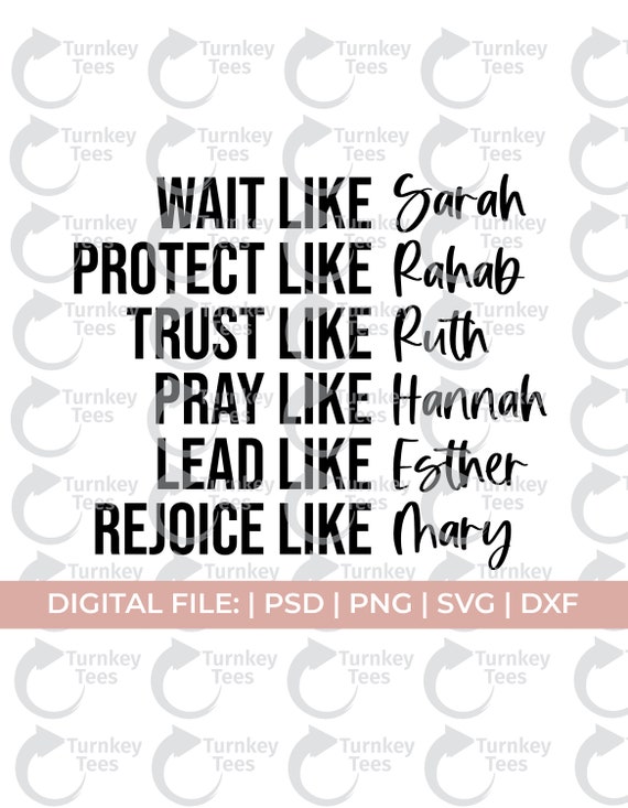 Wait Like Sarah Svgwomen of the Bible Svgjesus Svgbible - Etsy