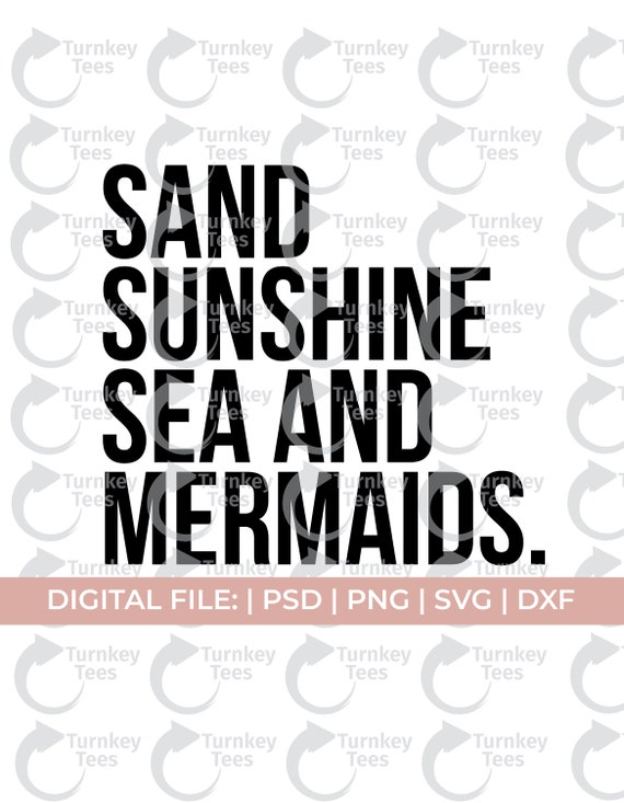 Sable soleil mer sirènes svg sable svg soleil svg plage - Etsy France