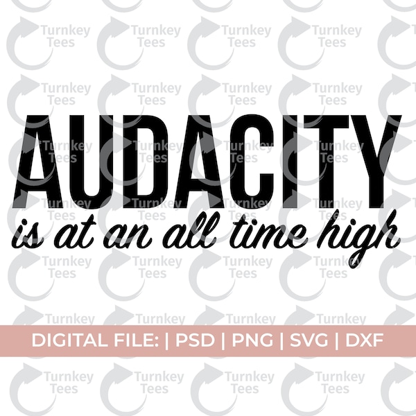 The Audacity Svg - Etsy