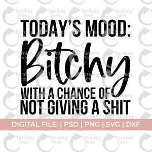 Profanity Svg, Todays Mood Svg, Swear Svg, Cuss Svg, Sassy Svg, Petty ...