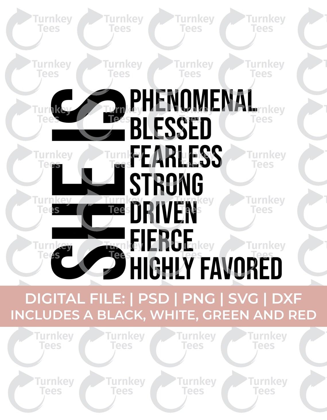 Affirmation SVG | She is Phenomenal She is Blessed She is Fearless Svg ...