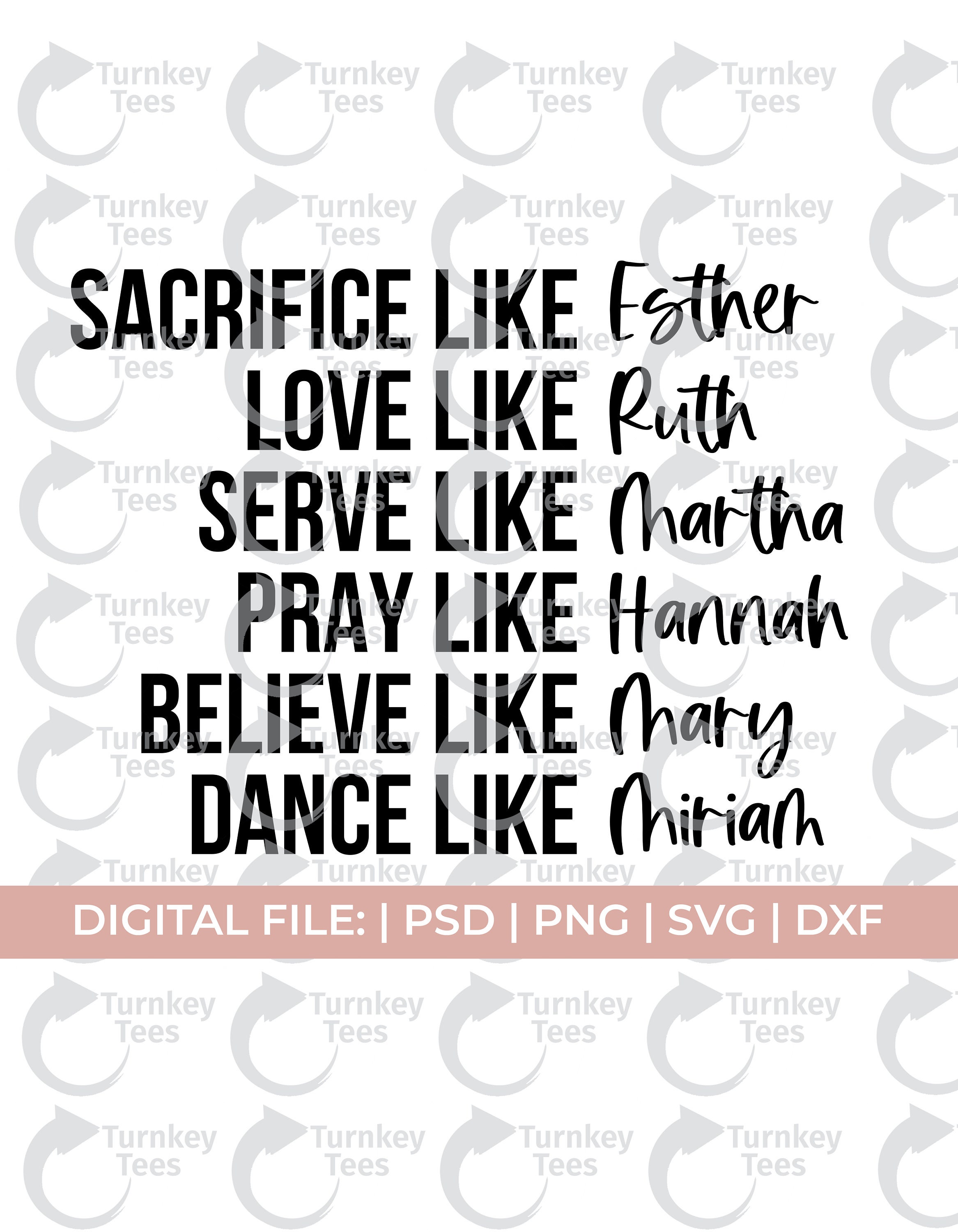 Sacrifice Like Esther Svgwait Like Sarah Svgwomen of the | Etsy