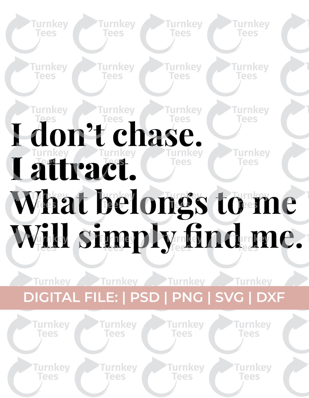 I Don't Chase I Attract Svg Manifest Svg Manifestation - Etsy