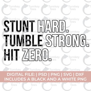 Hit Zero Svg Png, Cheer Svg Png, Stunt Hard Tumble Strong Hit Zero Svg ...