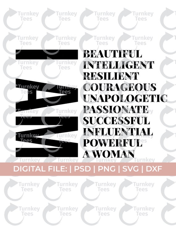 I Am Svg Affirmation Svg Beautiful Svg Resilient Svg - Etsy Canada