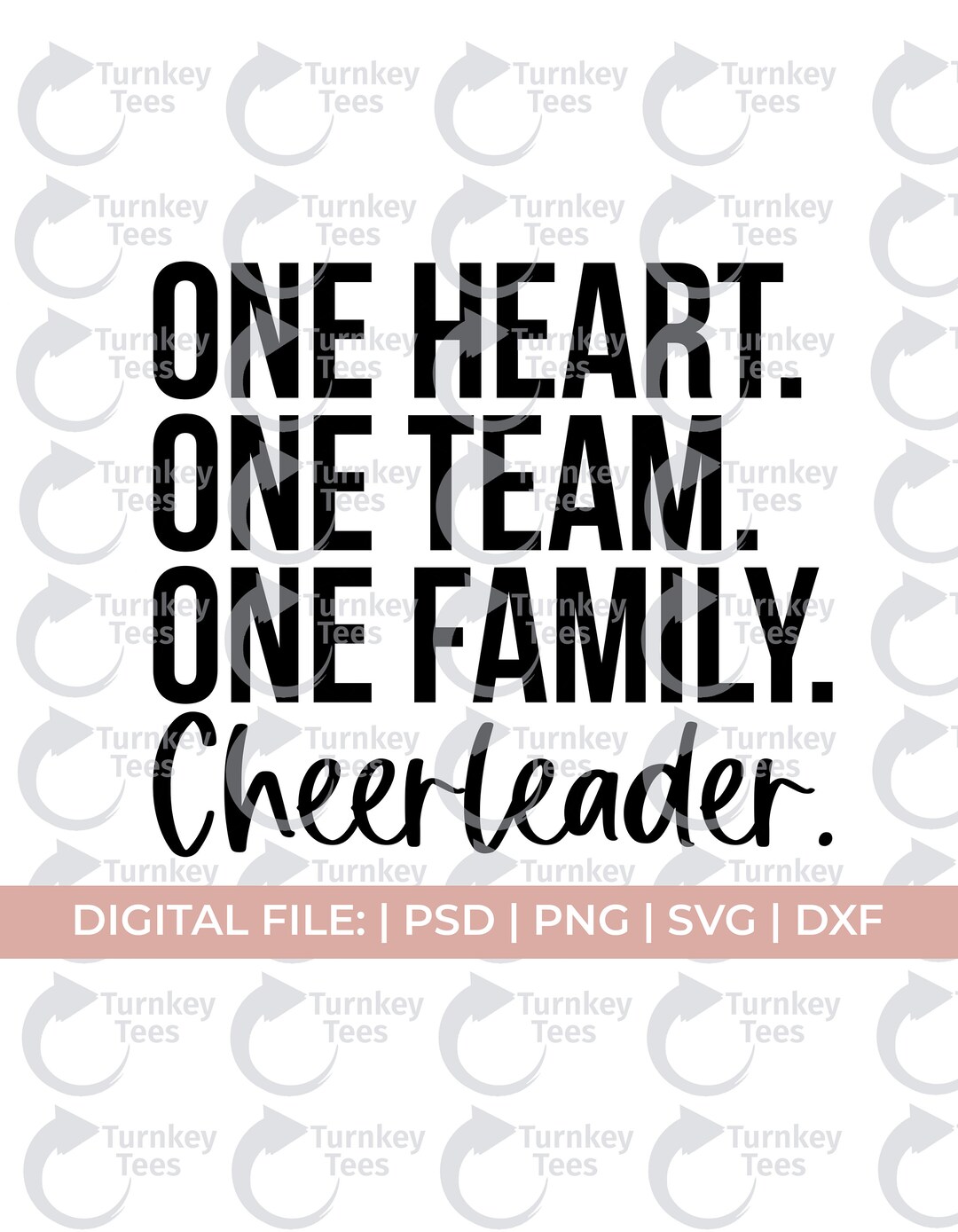 Cheer Svg, One Heart One Team One Family Cheerleader Svg, Cheer Shirt ...